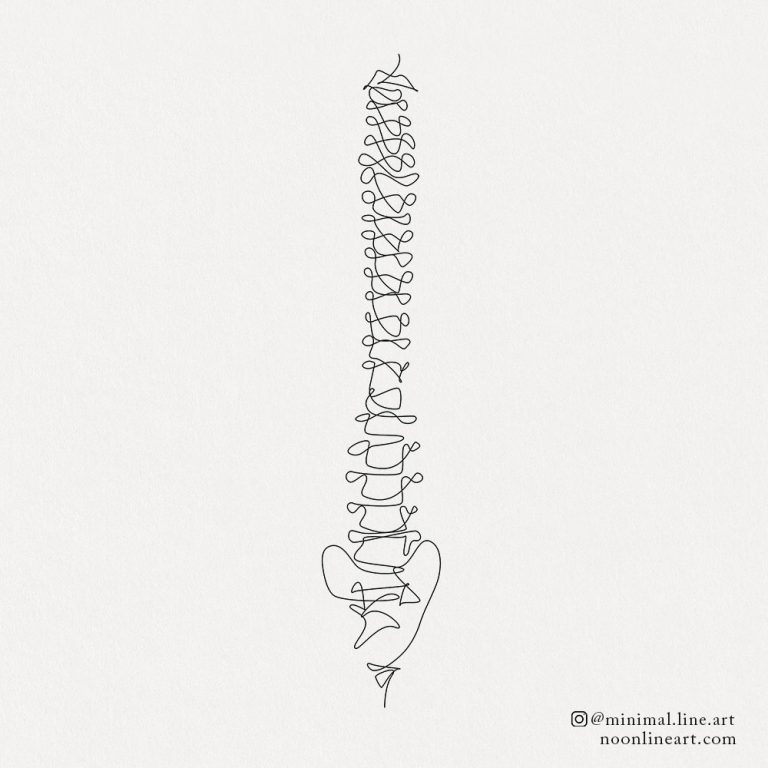 Abstract Spine No. 2 | Tattoo Permission Form - Noon Line Art